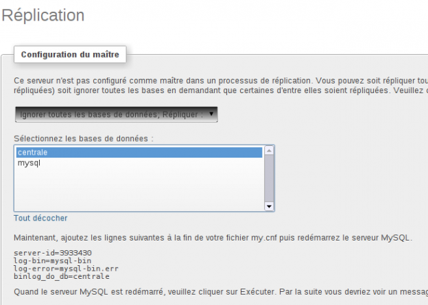 Réplication MySql avec PhpMyAdmin sur 2 serveurs distincts - Tutoriels et Cours