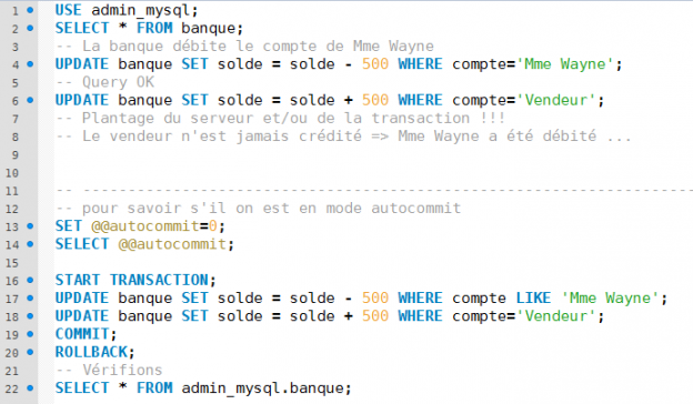 Transactions MySQL - Verrous - Tutoriels et Cours